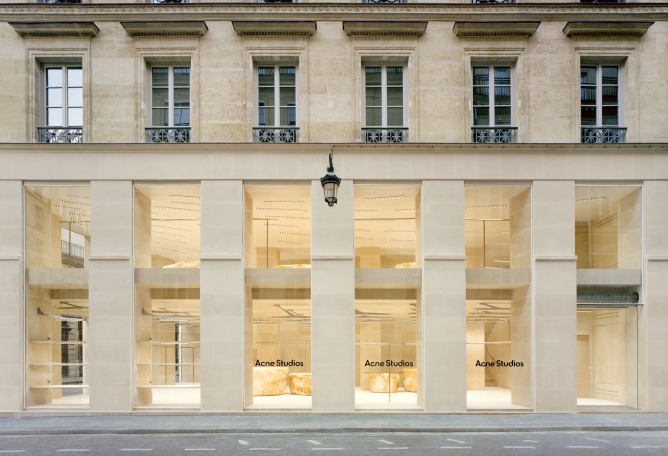 The Saint-Maximin stone inside. Acne Studios Flagship Store in Paris by ...