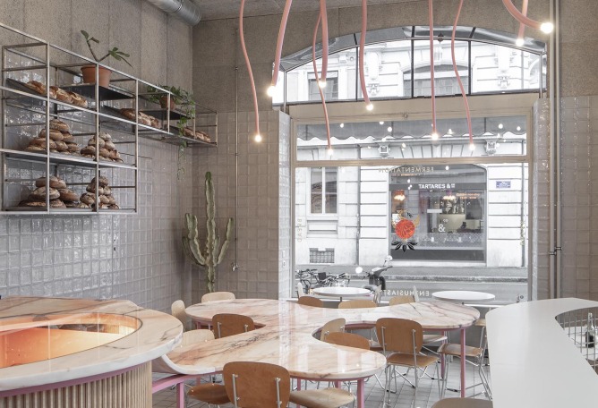 The table as an element of proximity. SAWERDŌ (Bakery & Coffee) by ...