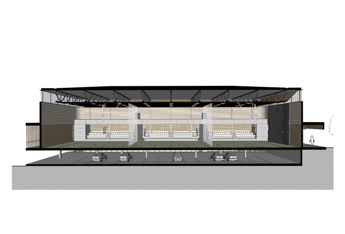 A multipurpose space for the community. Sports Hall by Grido architekti ...
