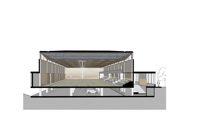 A multipurpose space for the community. Sports Hall by Grido architekti ...