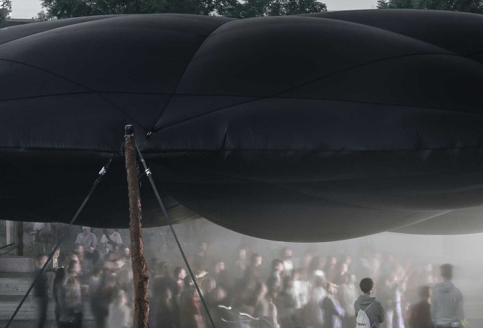 A floating roof for a scenic atmosphere. Ceiling for a crater by ...