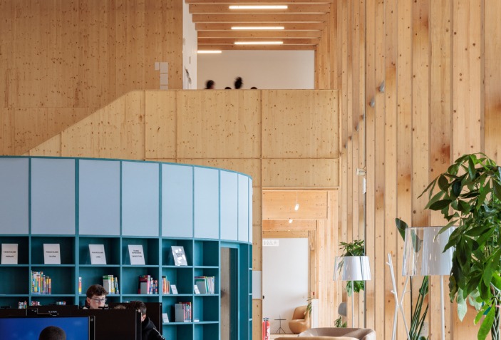 Integrating into the landscape. Game and Media Library L’échappée by ...