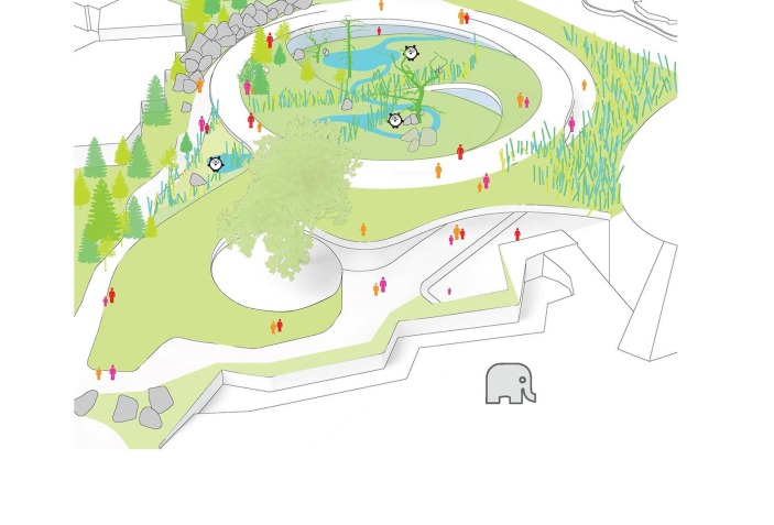 Yin-Yang Shaped Panda house for the Copenhagen Zoo by BIG | METALOCUS