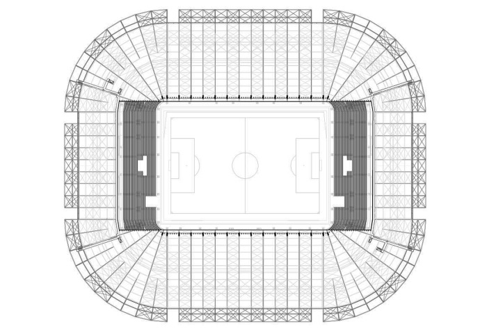 Stadium 974, a demountable arena built with shipping containers by ...