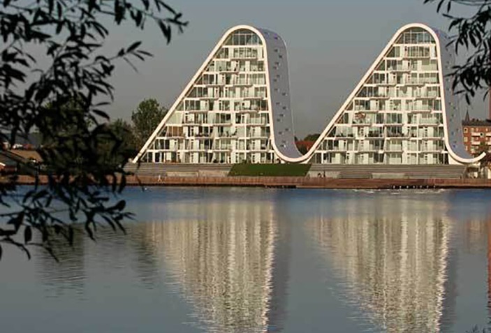A frozen wave in Denmark. The Wave housing completed by Henning Larsen ...