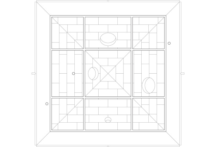 An interesting proposal about Nine Square Grid. House of Woodland by ...