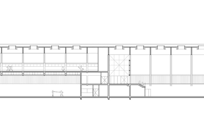 A renovated space for abstract art. Sport Center Paris by Leclercq ...