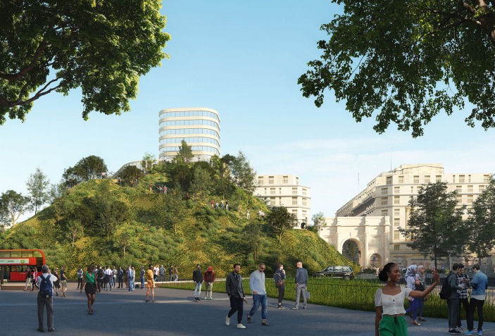 A new perspective on London. Marble Arch Hill by MVRDV | METALOCUS