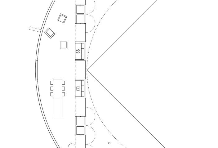 Living in the curve. Rode House by Pezo von Ellrichshausen | METALOCUS