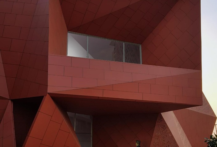 Yuxtaposición de color, volumen y geometría. Edificio Stellar por ...